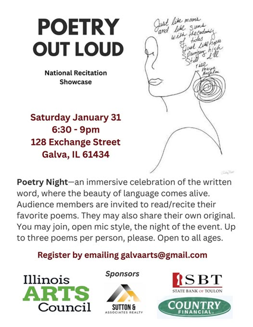 Galva Arts Council to present 'Poetry Out Loud, 2026' | Kewanee Voice